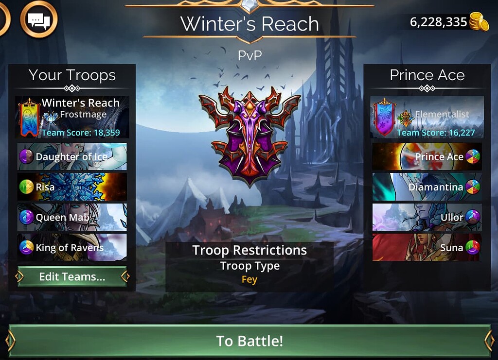 [Not a bug] Diamantina appears in defense team in Winter's Reach (Fey ...