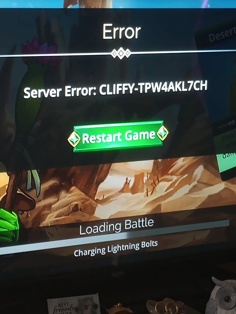 [Reported] Cliffy error trying to start battle - Bug Reports - Gems of War | Forums