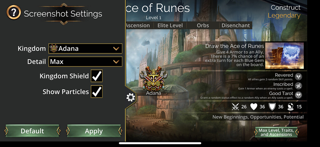 [Fixed] Non-working help button for troop screenshot settings - Bug Reports - Gems of War | Forums