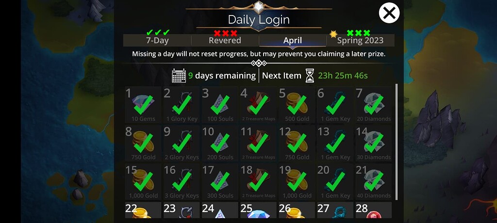 [Reported] Calendar display bug - Bug Reports - Gems of War | Forums