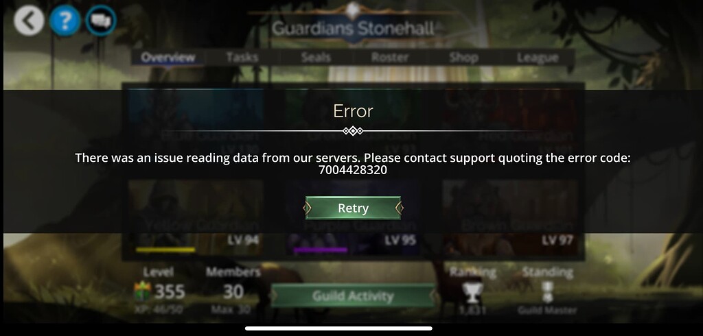 [Fixed] Guild Activity Not working for my Guild - Bug Reports - Gems of War | Forums