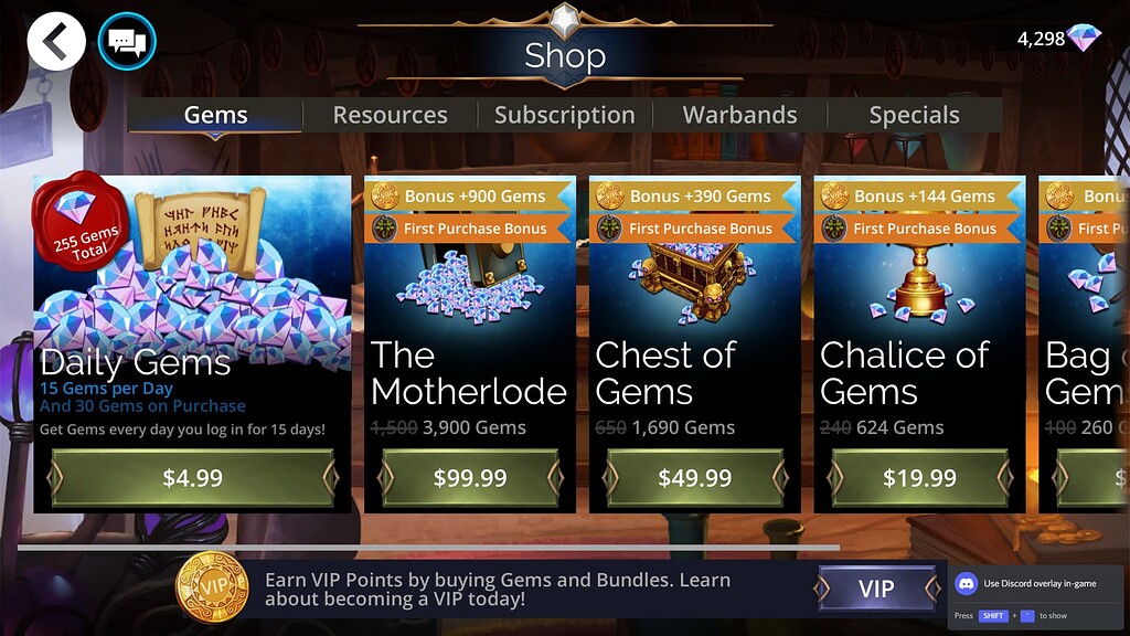 [Known Issue] Glory Tab Missing in the Shop - Bug Reports - Gems of War ...