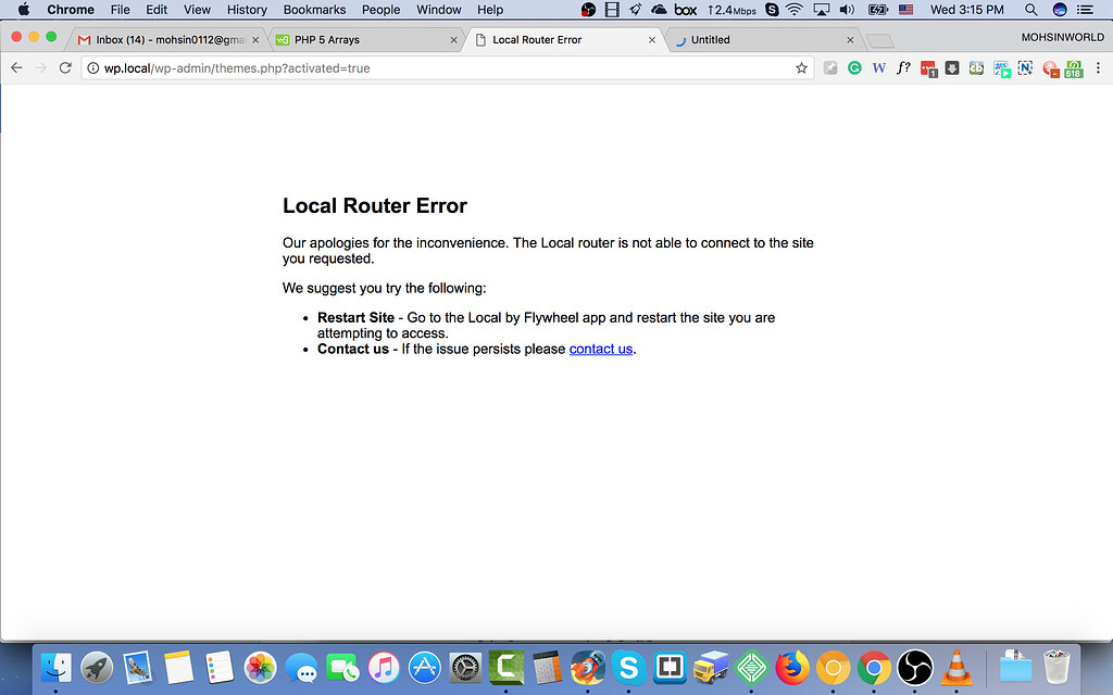 Local Router Error on Activate Uploaded Themes - Support - Local Community