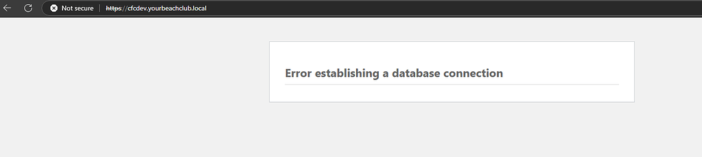 Error establishing a database connection -- Not able to access my ...