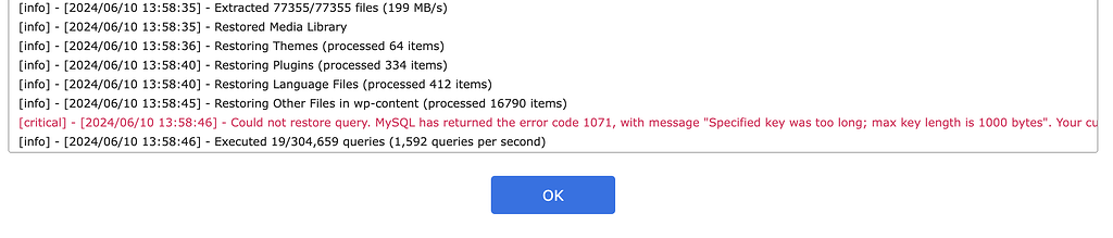 How to fix? Error code 1071 