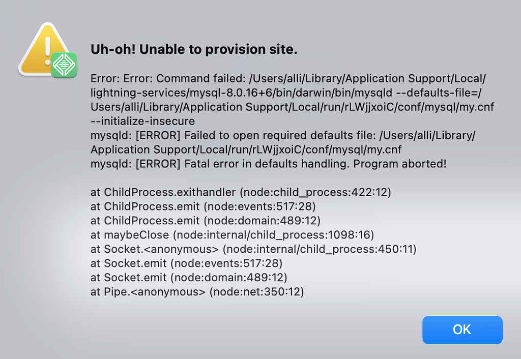Unable to provision site from blueprint - Support - Local Community