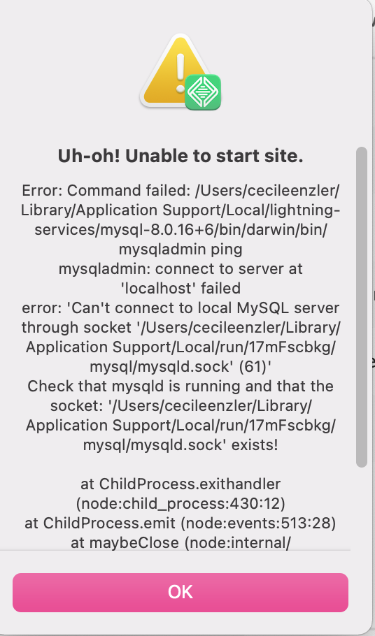 My local website stoped working.. Cant figure out how to restart without error - Support - Local ...