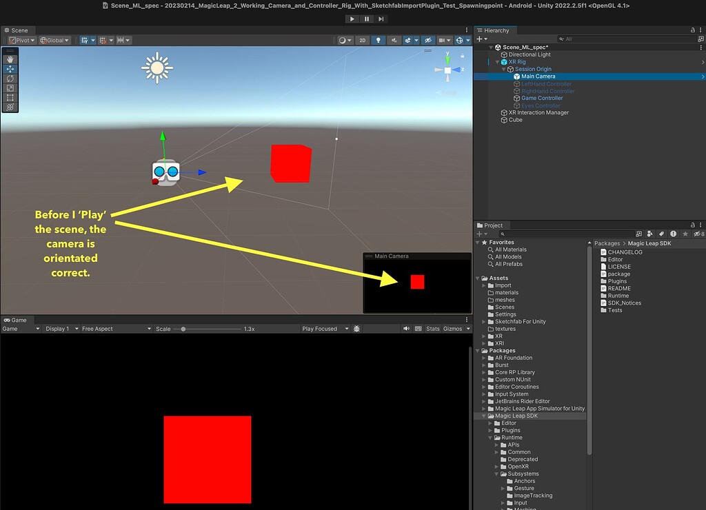 How to make headpose the '0' startingpoint of the MagicLeap camera - Unity Development - Magic ...