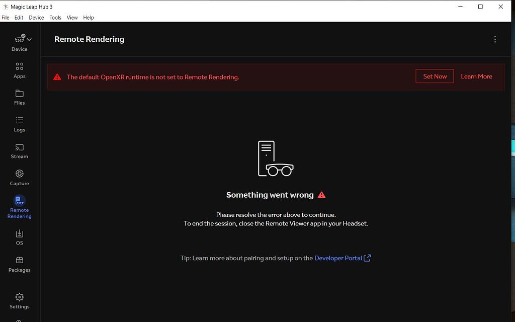 Remote Rendering Forcing Steam VR to use "Monado" - General - Magic Leap 2 Developer Forums