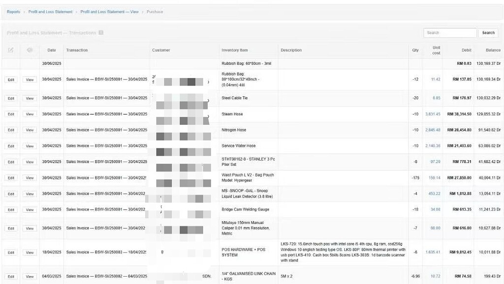 Profit & Loss – how to see supplier details for COGS? - Manager Forum