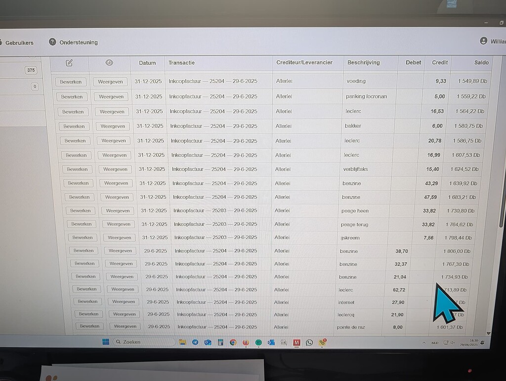 Bug purchase invoice in overview - Manager Forum