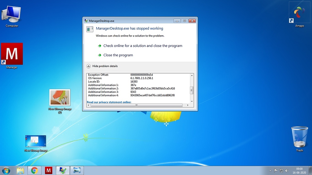 Problem running Manager on Windows 7 - Manager Forum