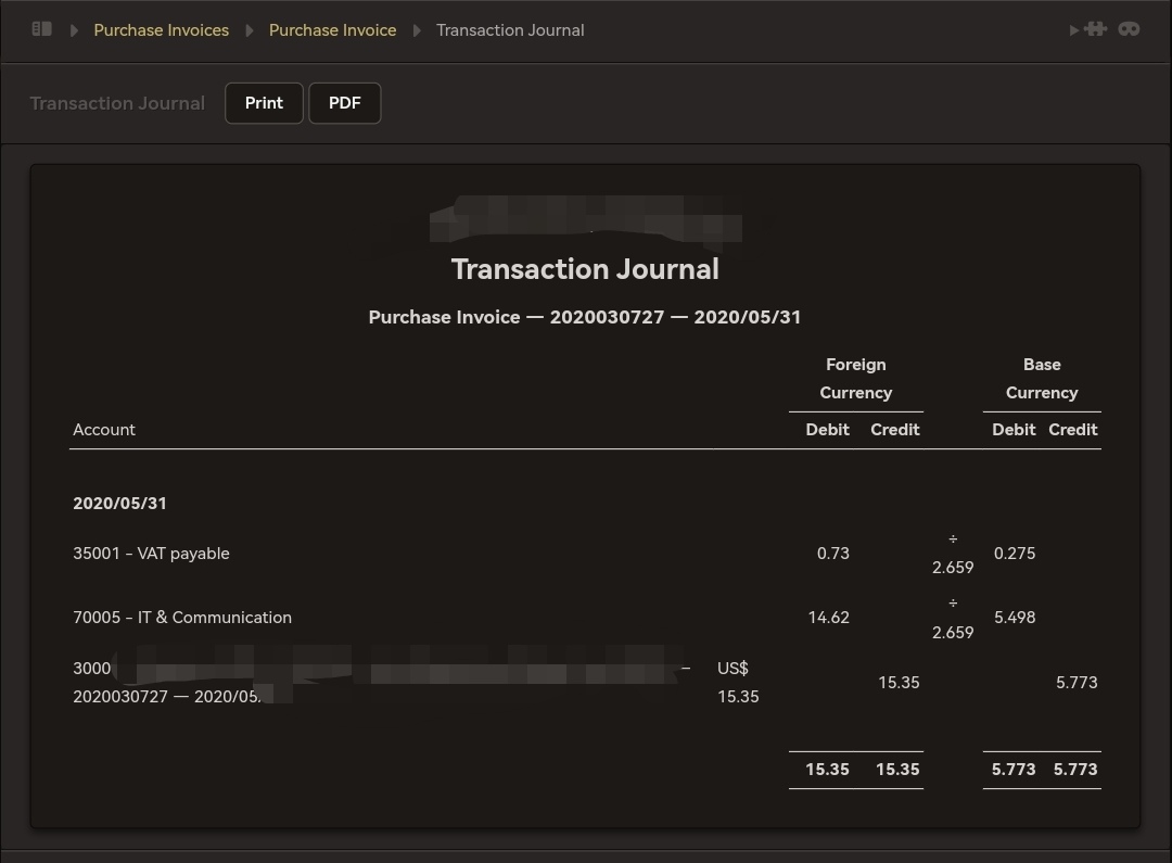 Issue: purchase invoice not showing price in base currency - Manager Forum