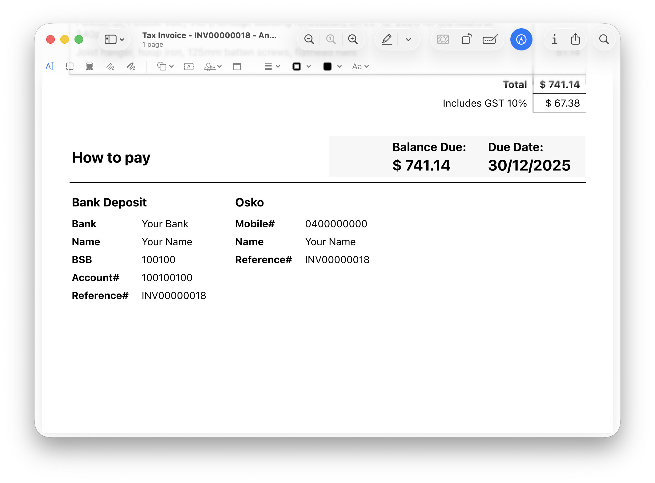 Footer HTML CSS for Payment Options with Balance Due - Manager Forum