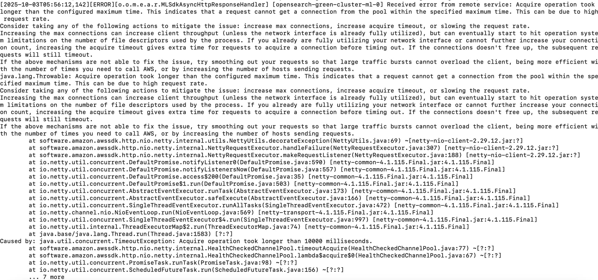 Unable to connect to the remote service via RAG connector - OpenSearch - OpenSearch
