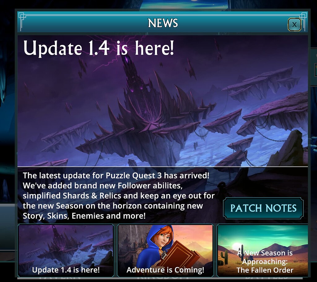 [Fixed!] Incorrect News! - Developer & Patch Notes - Puzzle Quest 3 ...