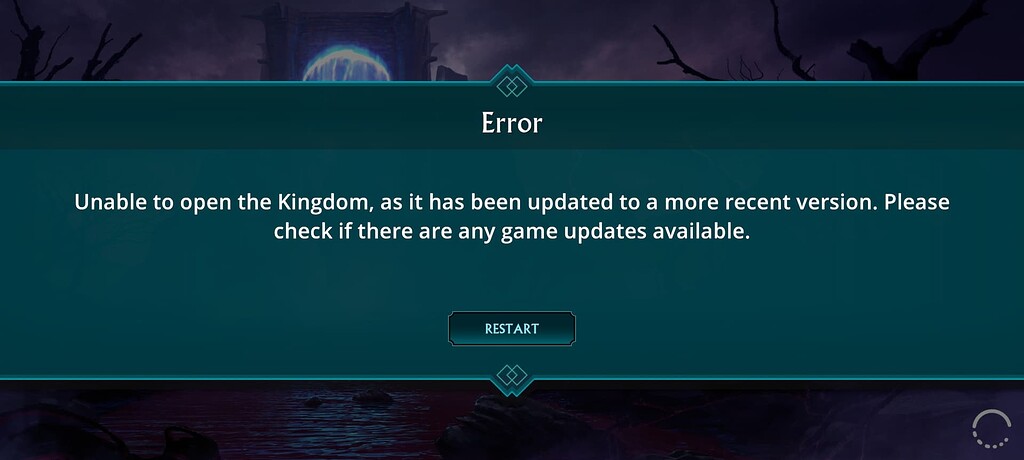 [Reported] Error Unable to open the kingdom - Bug Reports - Puzzle Quest 3 Community