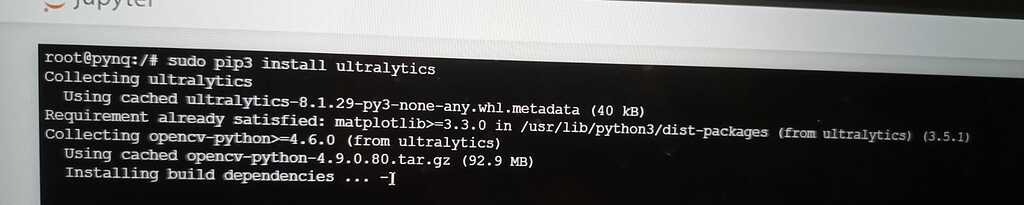 Installing ultralytics library on pynq z2 - Support - PYNQ