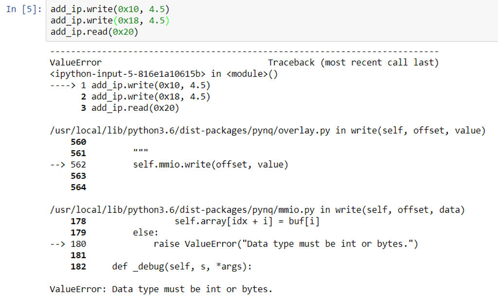 Problems with a simple floating point adder overlay on ULTRA96-V2 - Support - PYNQ