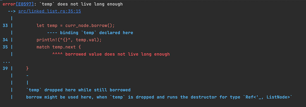 Fighting with the borrow checker - Understanding reference lifetime associated with match ...