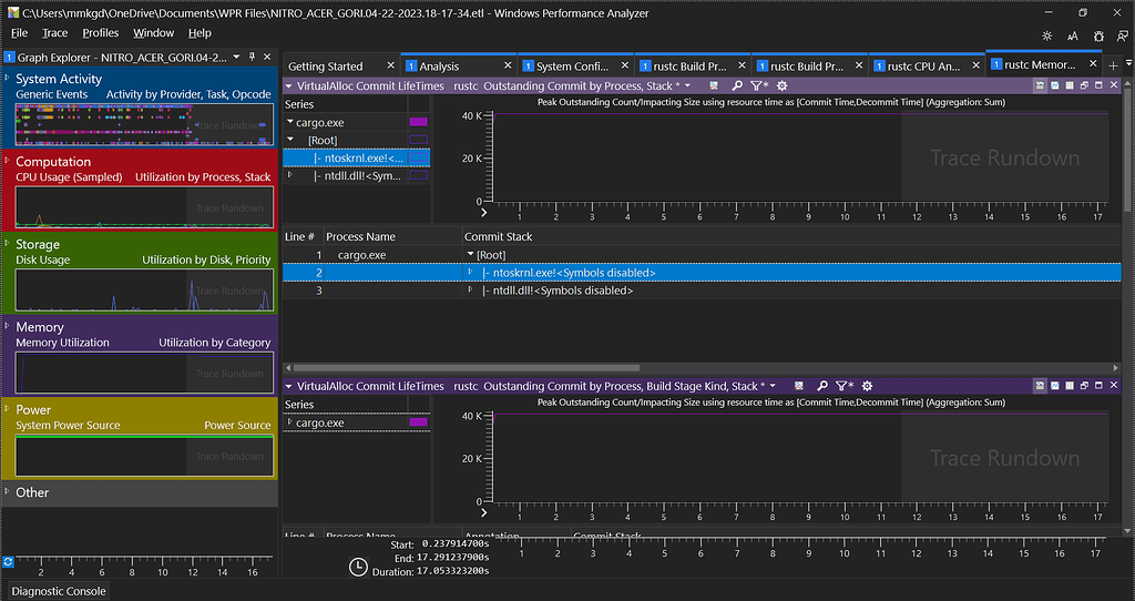 Rust And Windows Performance Analyzer Help The Rust Programming Language Forum