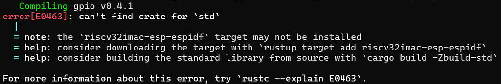 Cargo build can't find crate for std - help - The Rust Programming Language Forum
