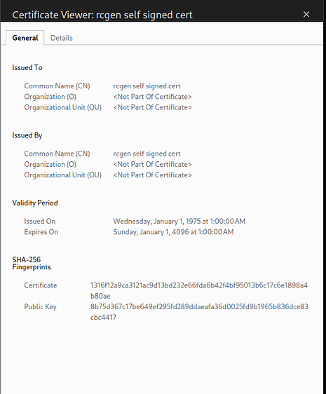 Creating self-signed TLS certificate - help - The Rust Programming Language Forum