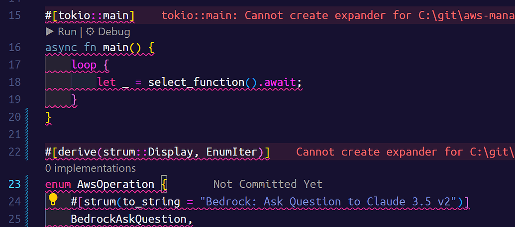 Rust Analyzer in VSCode: "Cannot create expander" for macros error Unsupported metadata version ...