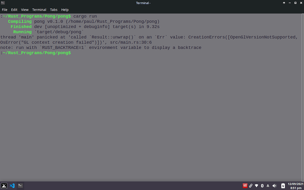 `piston_window` error: OpenGlVersionNotSupported - help - The Rust Programming Language Forum