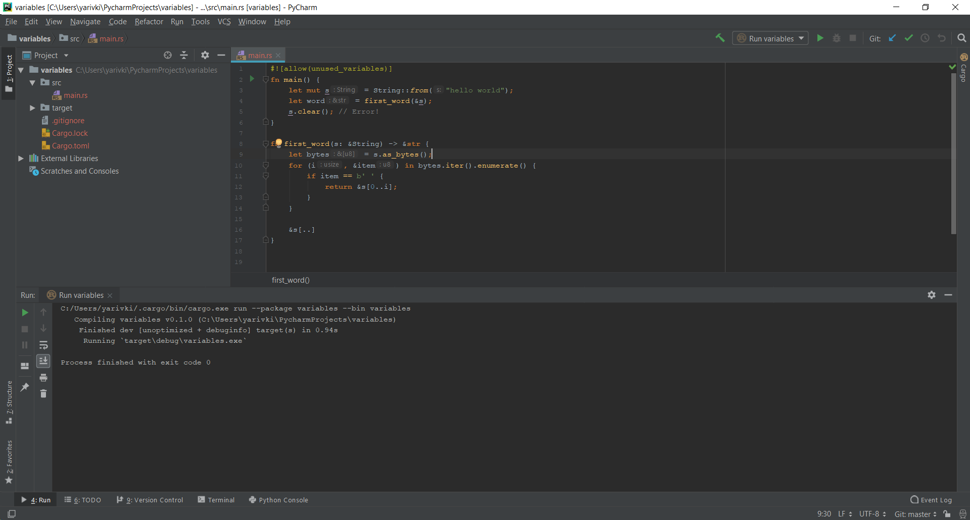 Code sample from the rust book - help - The Rust Programming Language Forum
