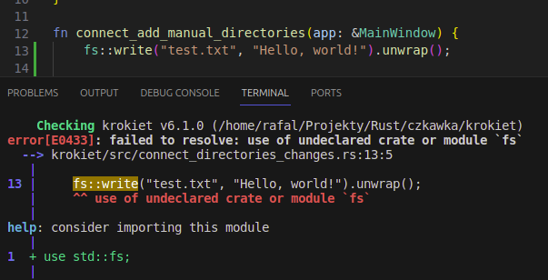 How to import missing item in VsCode? - editors and IDEs - The Rust Programming Language Forum