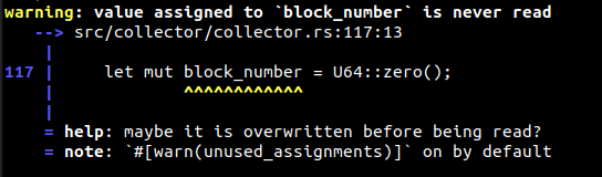 Can't fix 'unused_assignments' warning - help - The Rust Programming Language Forum
