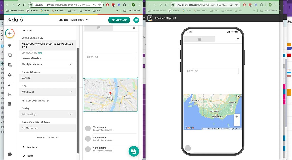 Can't display multiple markers on map - Get Help - Adalo