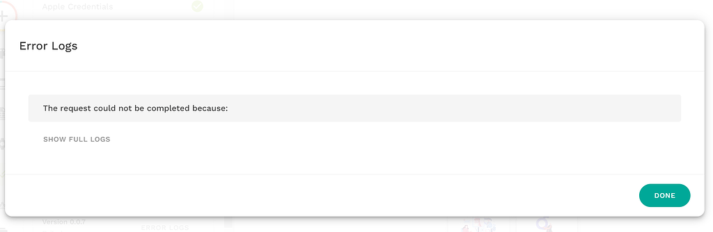 Error when submitting the Build for AppStore - Get Help - Adalo Error when submitting the Build for AppStore - Get Help - Adalo