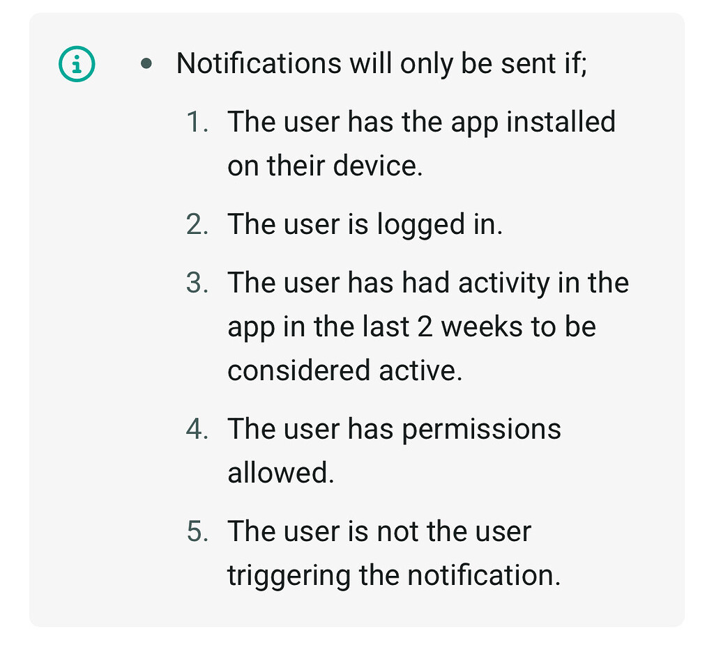 Push notification, active users - Get Help - Adalo