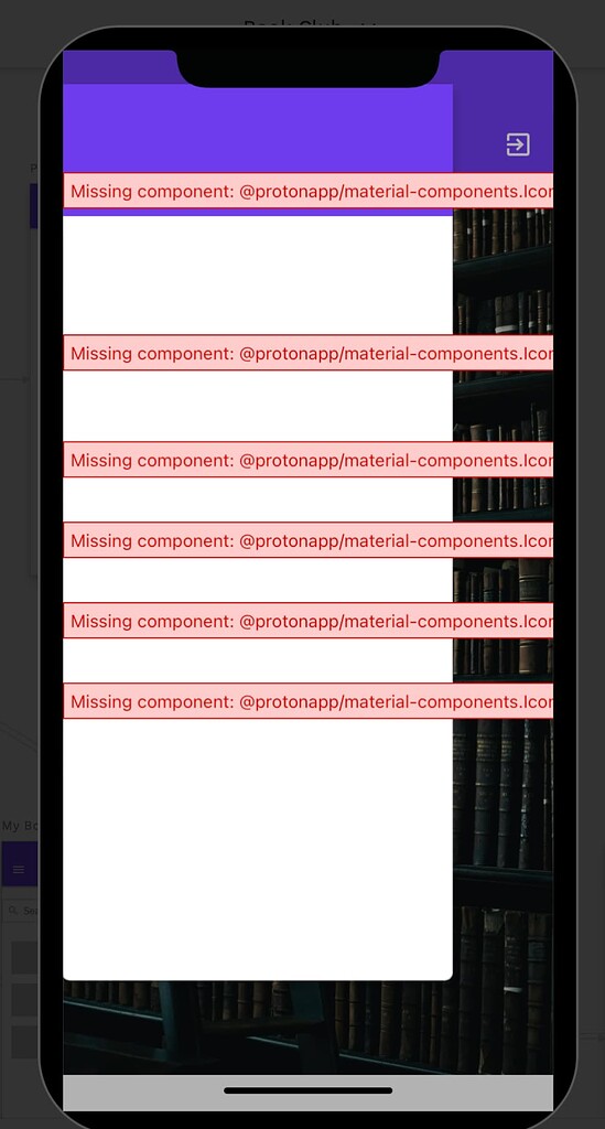 Missing component: icons - Get Help - Adalo