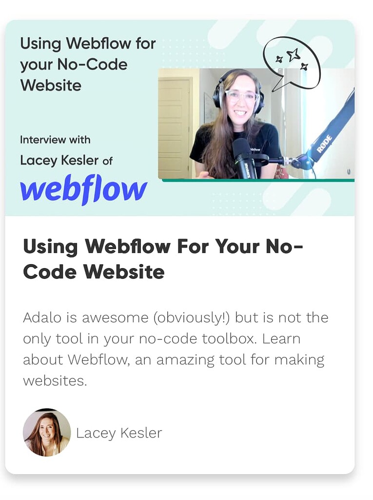 Why Webflow in App Academy? - Get Help - Adalo