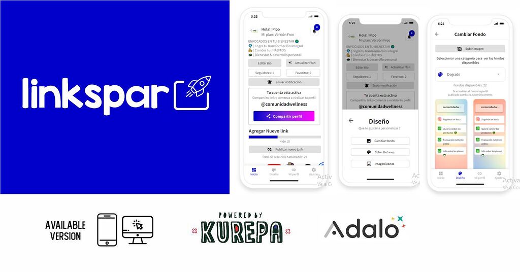 New multilinks App! - App Showcase - Adalo