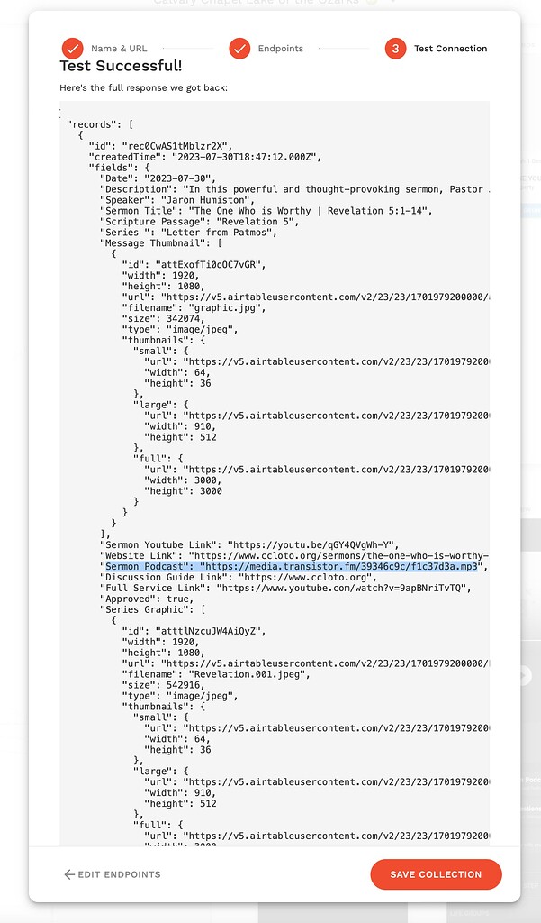 Airtable Database not imparting Correctly - External Collections, Custom Actions & Collections ...