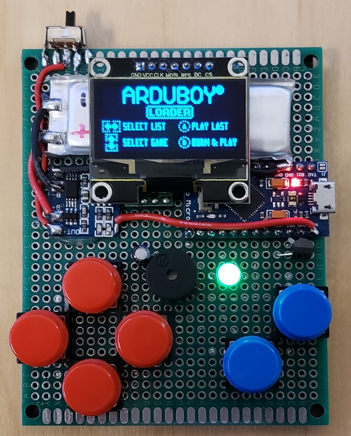 ArduBigBOY (WAS: My Homemade: Pro Micro, SSD1309, with Flash Cart) - Homemade - Arduboy