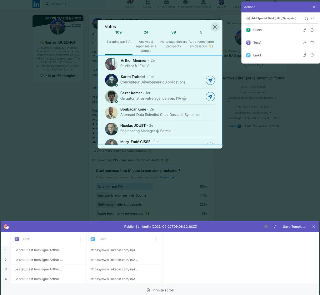 Using Bardeen for LinkedIn polls participants - Help and questions - Bardeen Community
