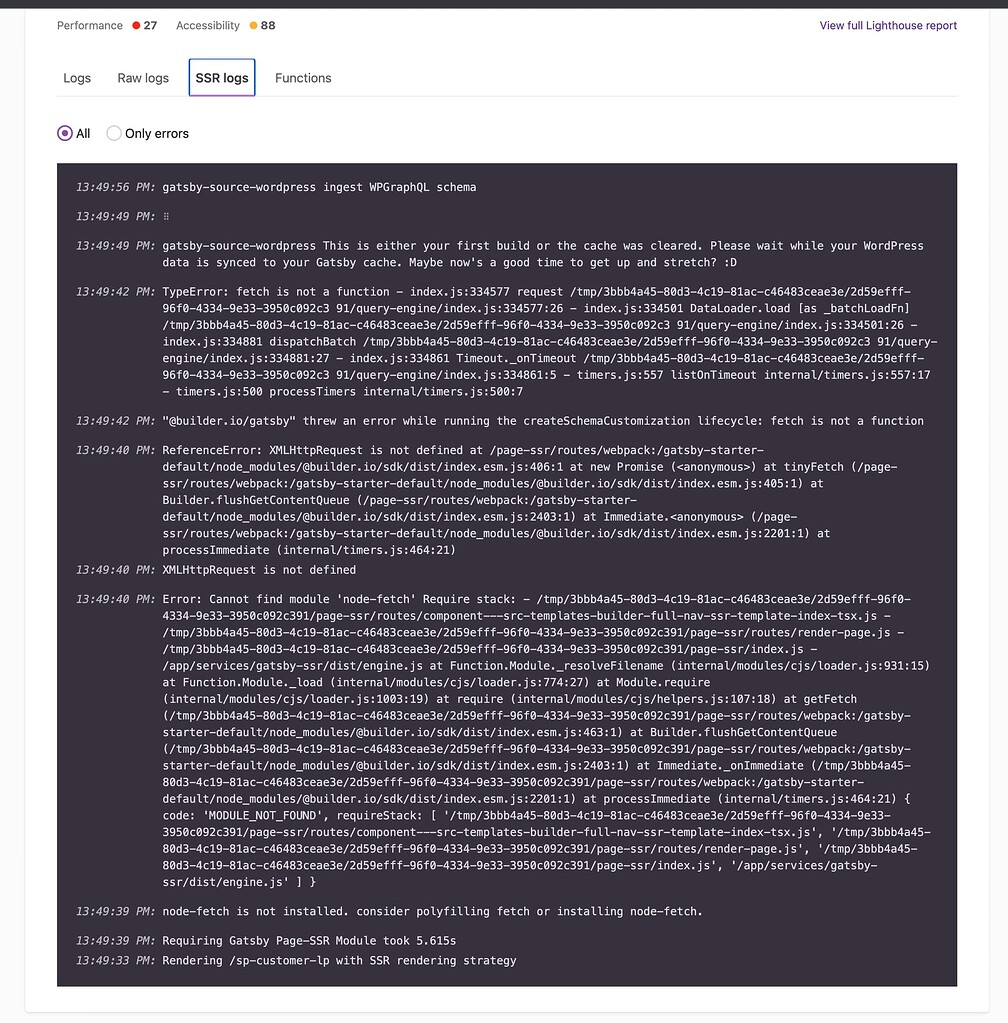GatsbyJs SSR rendering strategy, to set usersAttribute - CMS - Builder.io Forum