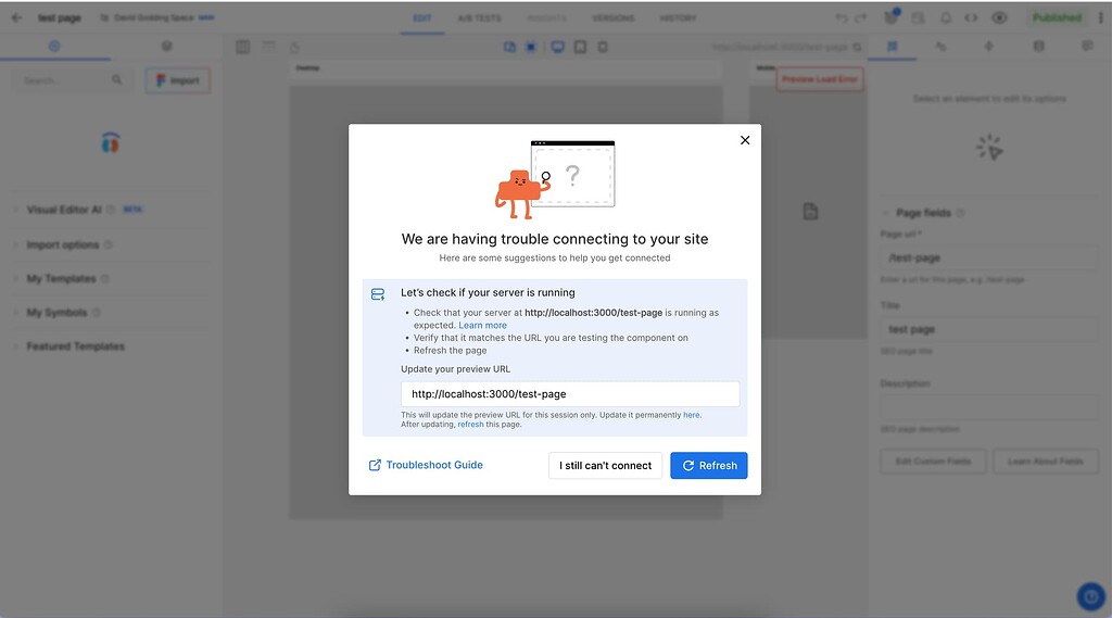 Builder cannot connect to site using Hydrogen - Bugs - Builder.io Forum