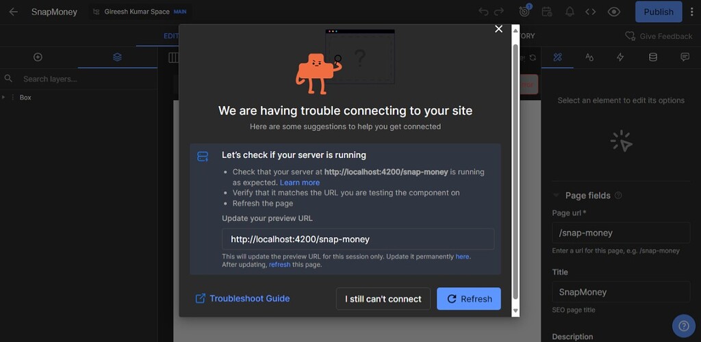 Couldn't preview my Site in visual builder using local host - Visual Editor Help - Builder.io Forum