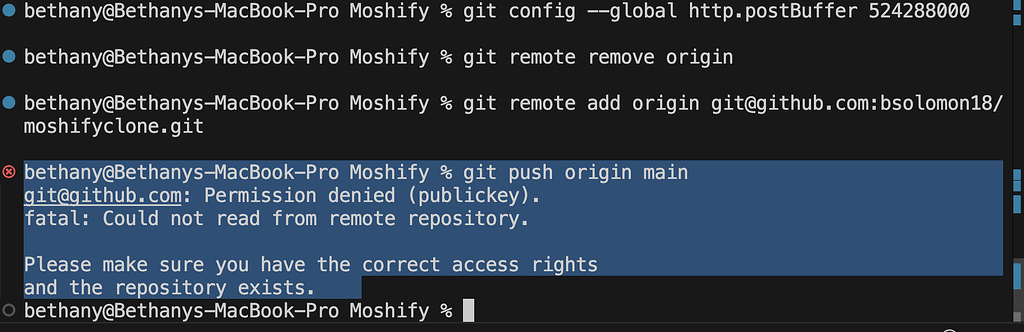 Issues pushing repository to Github - Code with Mosh Forum