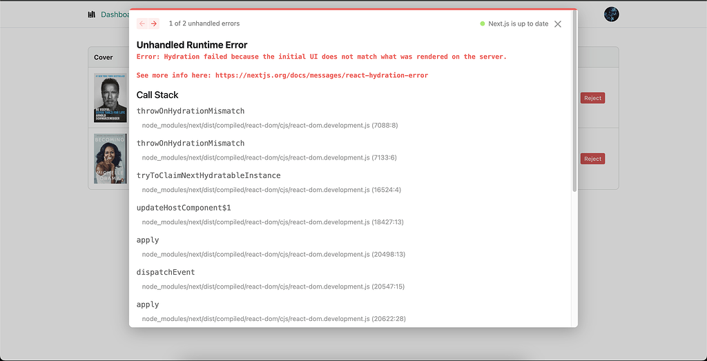 Failed Hydration - Next.js - Code with Mosh Forum