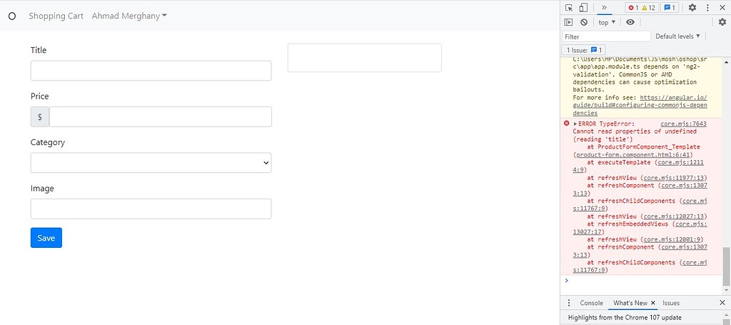 Cannot read properties of undefined (reading 'title') - Angular - Code with Mosh Forum