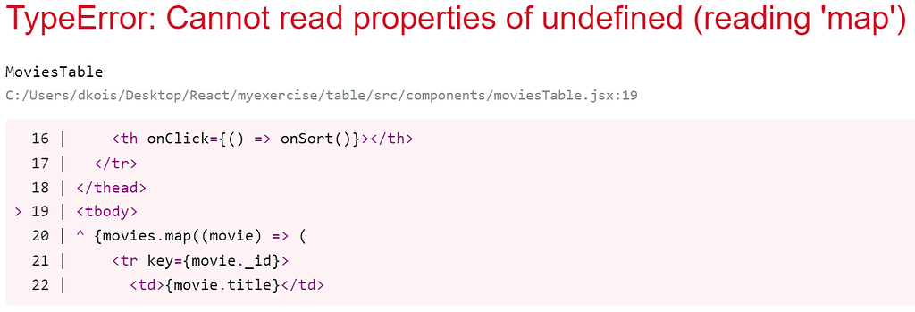 Cannot read properties of undefined (reading 'map') - React - Code with Mosh Forum