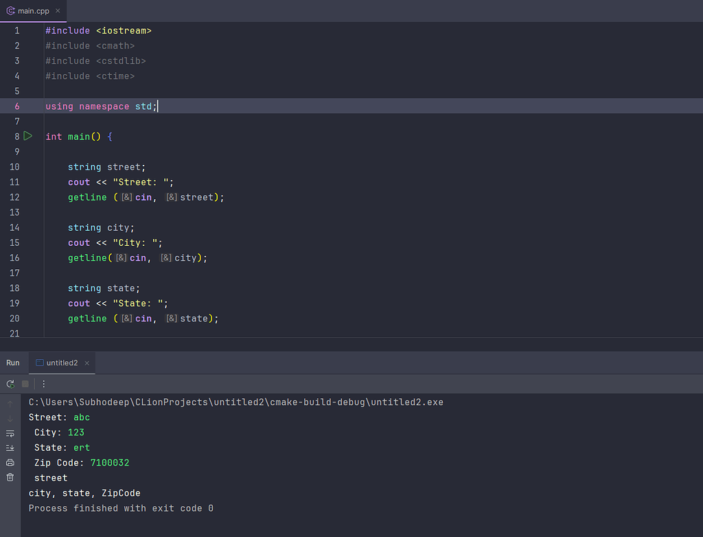 String values are not getting compiled properly - C++ - Code with Mosh ...