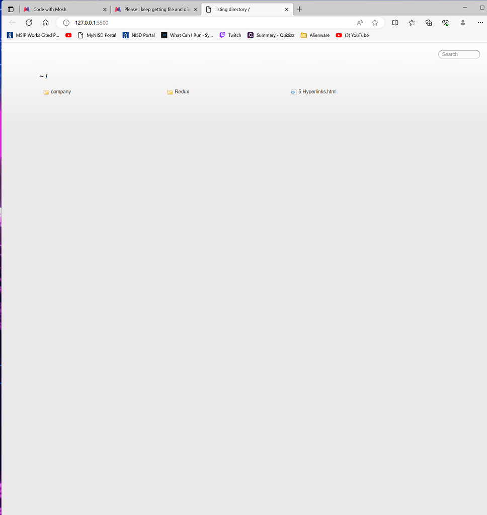 VS Studio Directory error - Code with Mosh Forum